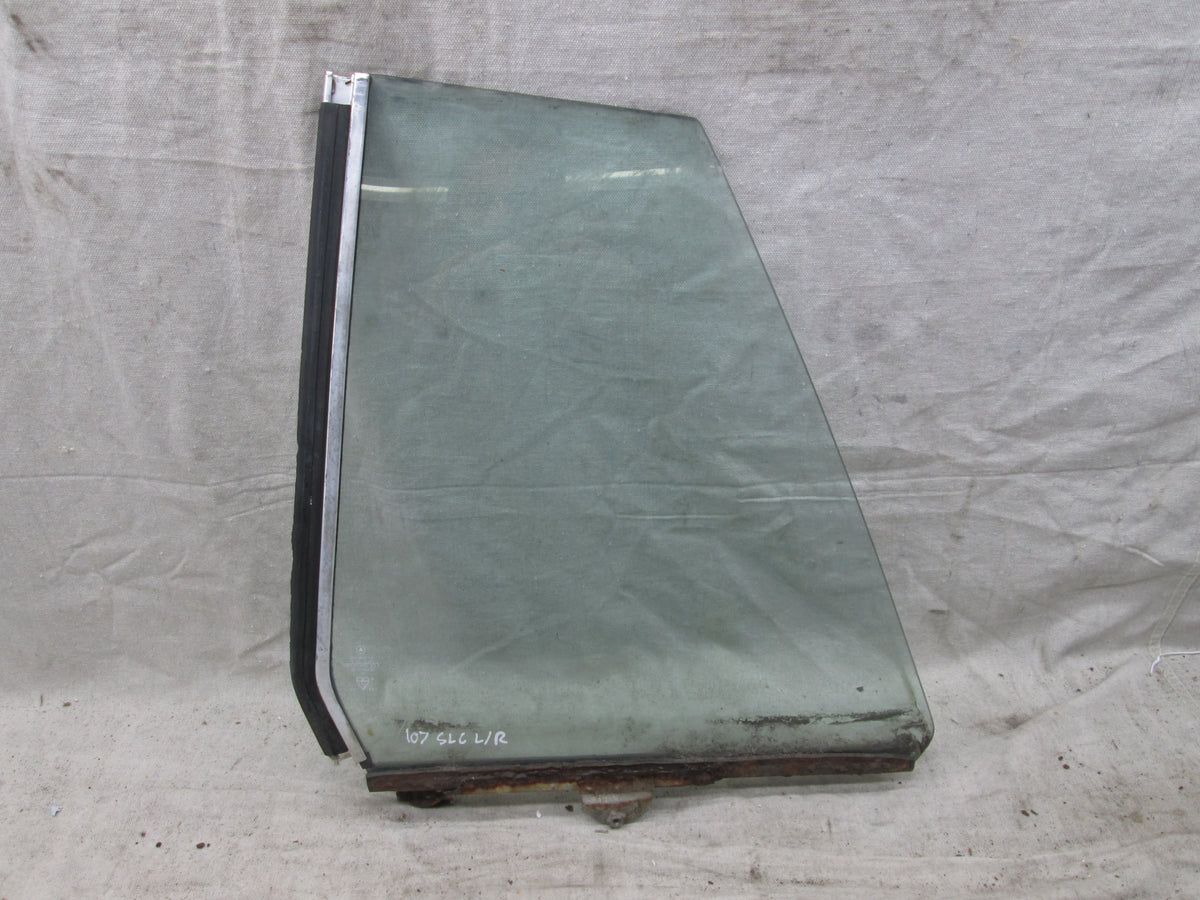 Mercedes R107 450SLC 380SLC left rear quarter window glass RUSTED RAIL ...