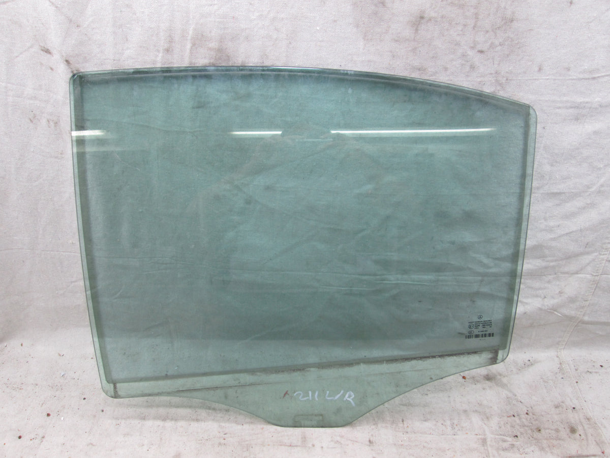 Mercedes W211 E320 E500 left rear door glass window – Allums Imports
