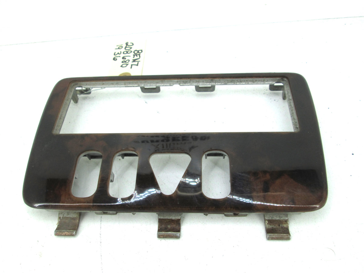 Mercedes W208 center console radio bezel 2086801936 – Allums Imports