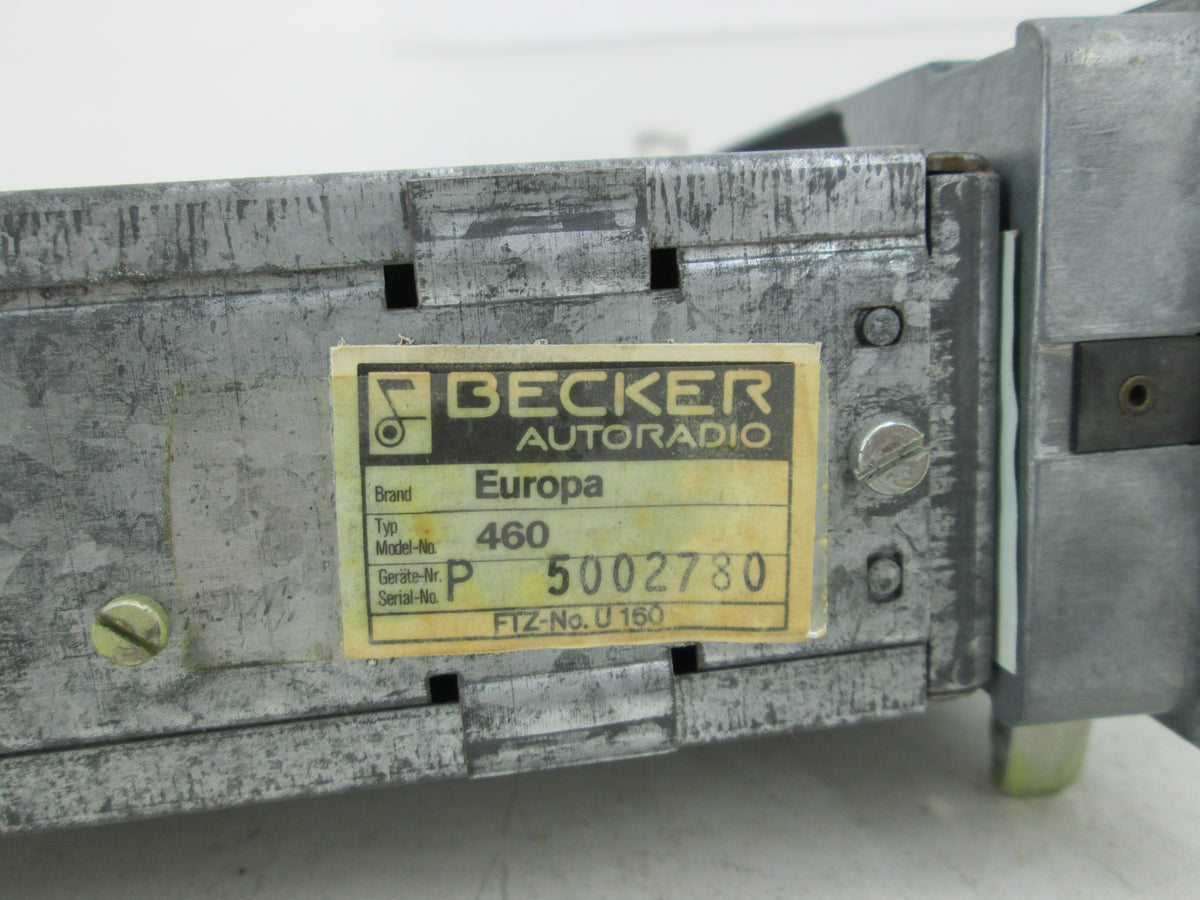 Vintage Mercedes Becker Europa Radio Cassette Vintage Model 460 #4 (US ...