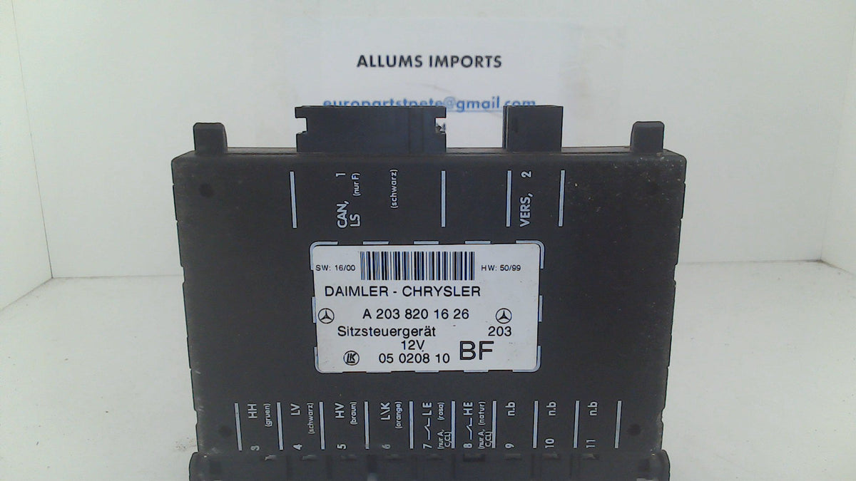 Mercedes W203 Seat Control Module 2038201626 (USED) – Allums Imports