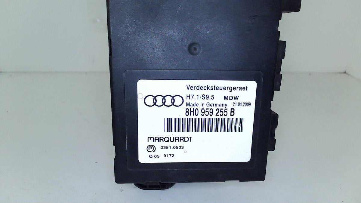 Audi A4 S4 Cabriolet Convertible Top Module 8H0959255B (USED) – Allums ...
