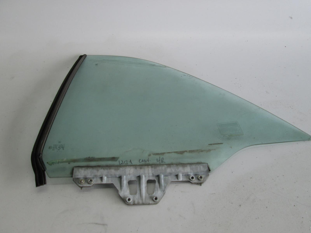 Mercedes W124 convertible left rear window door glass – Allums Imports