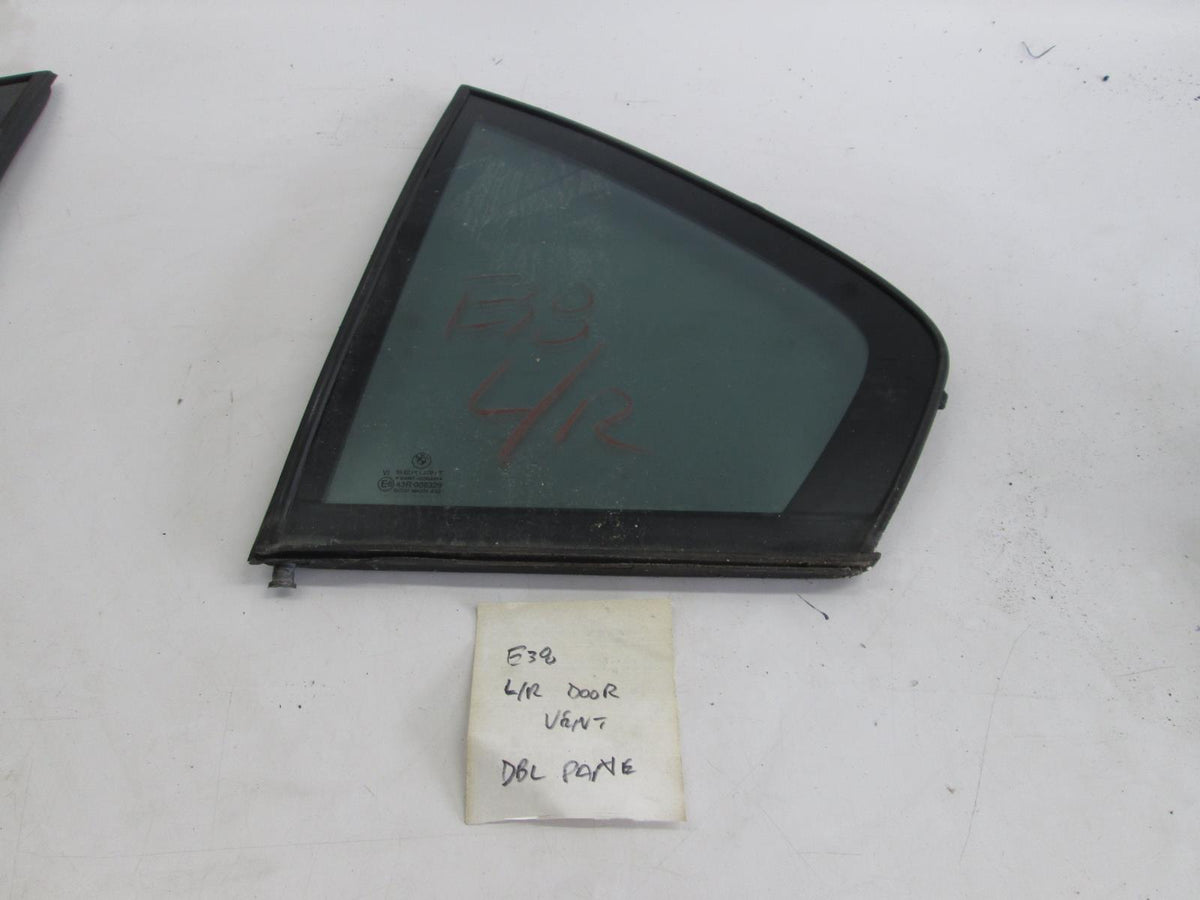 BMW E38 750IL left rear quarter window glass double pane – Allums Imports