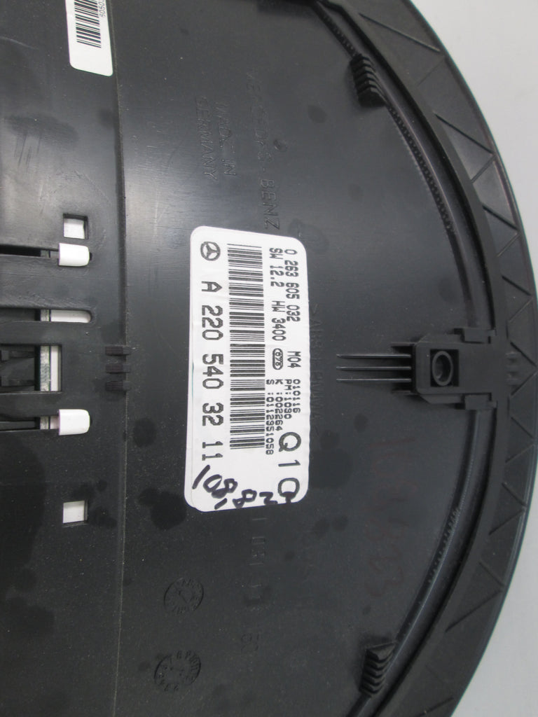 Mercedes W220 S class instrument cluster S500 S600 2205403211 108K ...