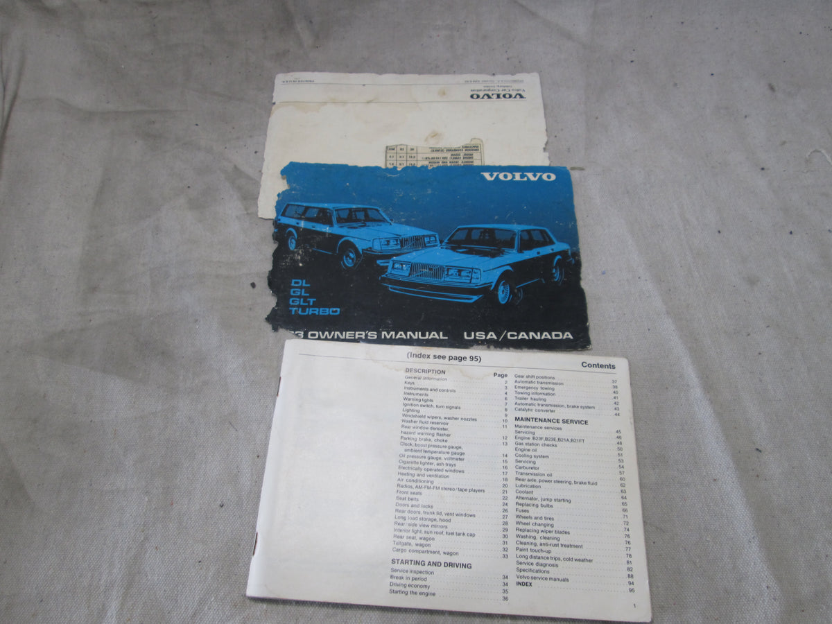 Volvo 240 244 245 owners manual 1983 – Allums Imports