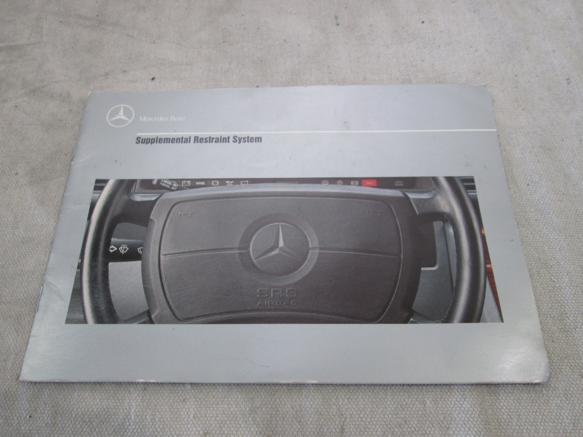 Mercedes W201 W126 supplemental restraint system booklet SRS 1990 ...
