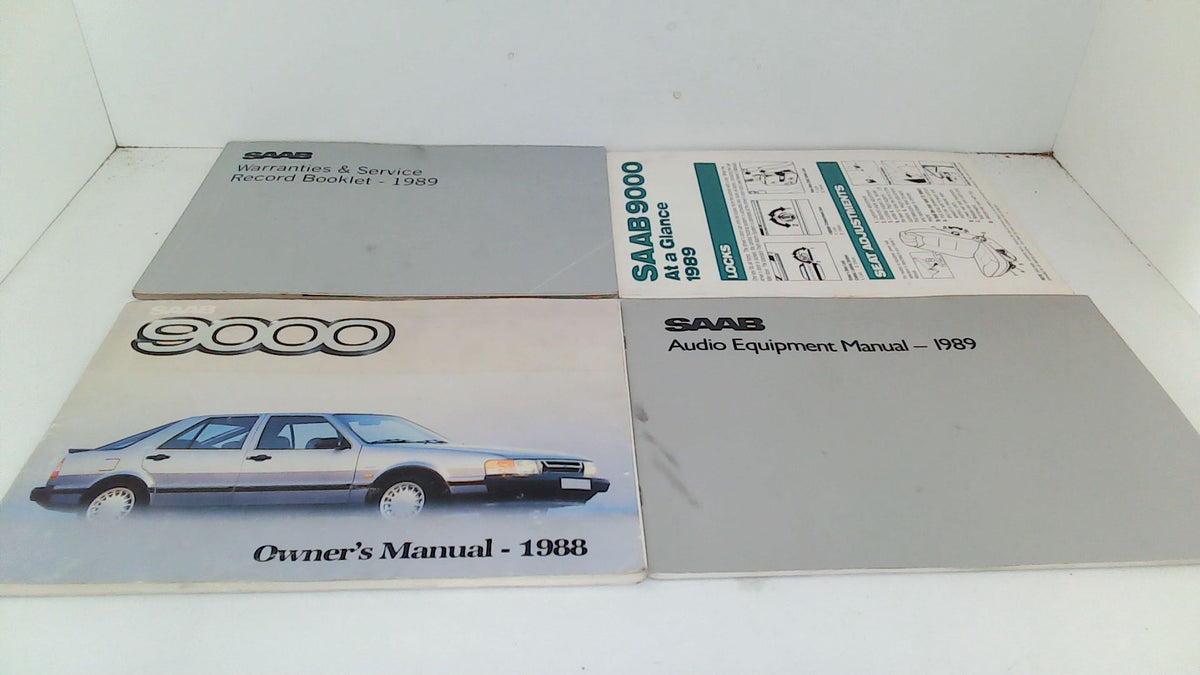 Saab 9000 Owner's Manual, w/Binder, Service Booklet #050 (Circa 1988 U ...